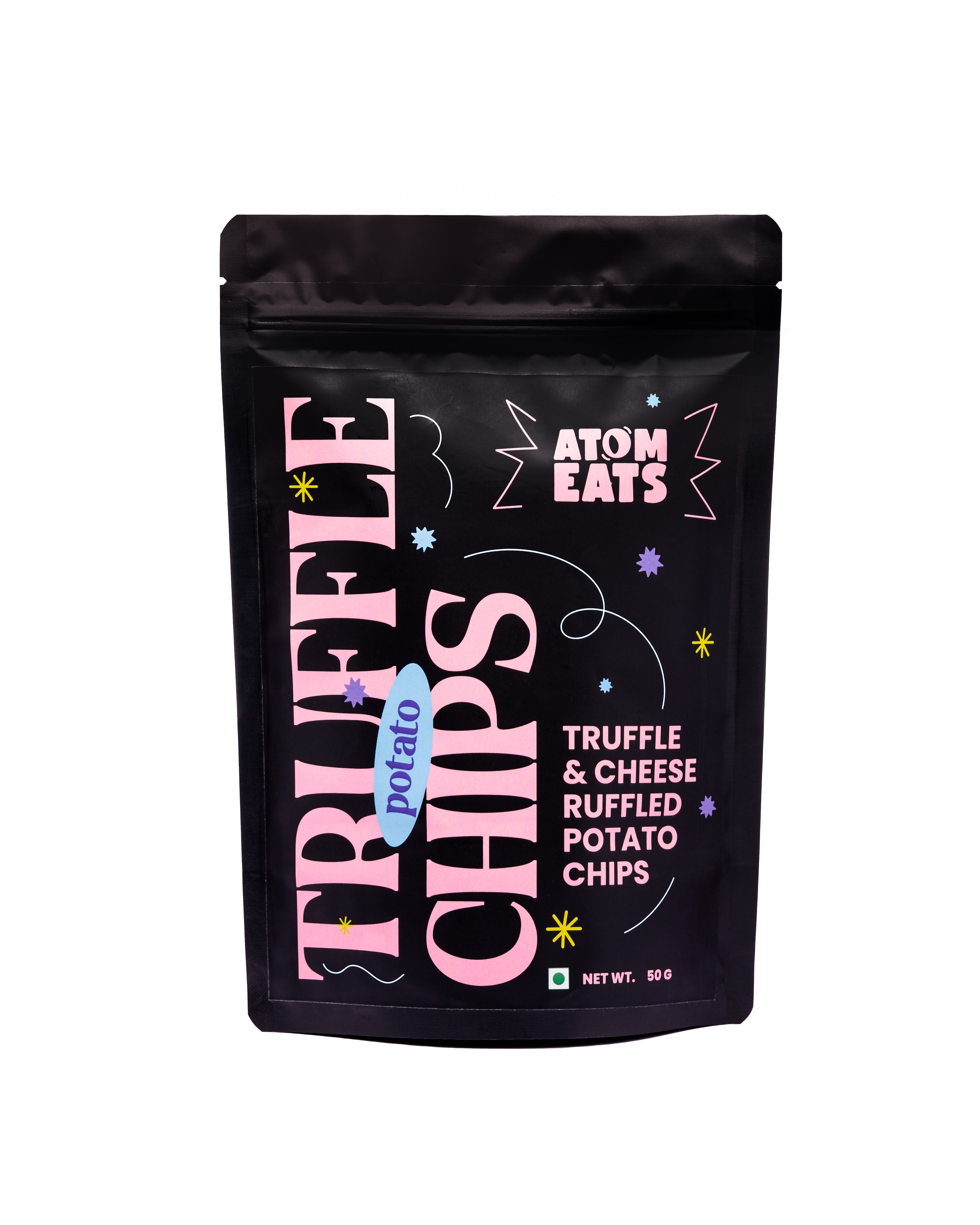 Ruffled Black Truffle & Cheese Sprinkled Potato Chips | 50g Pack by At ...